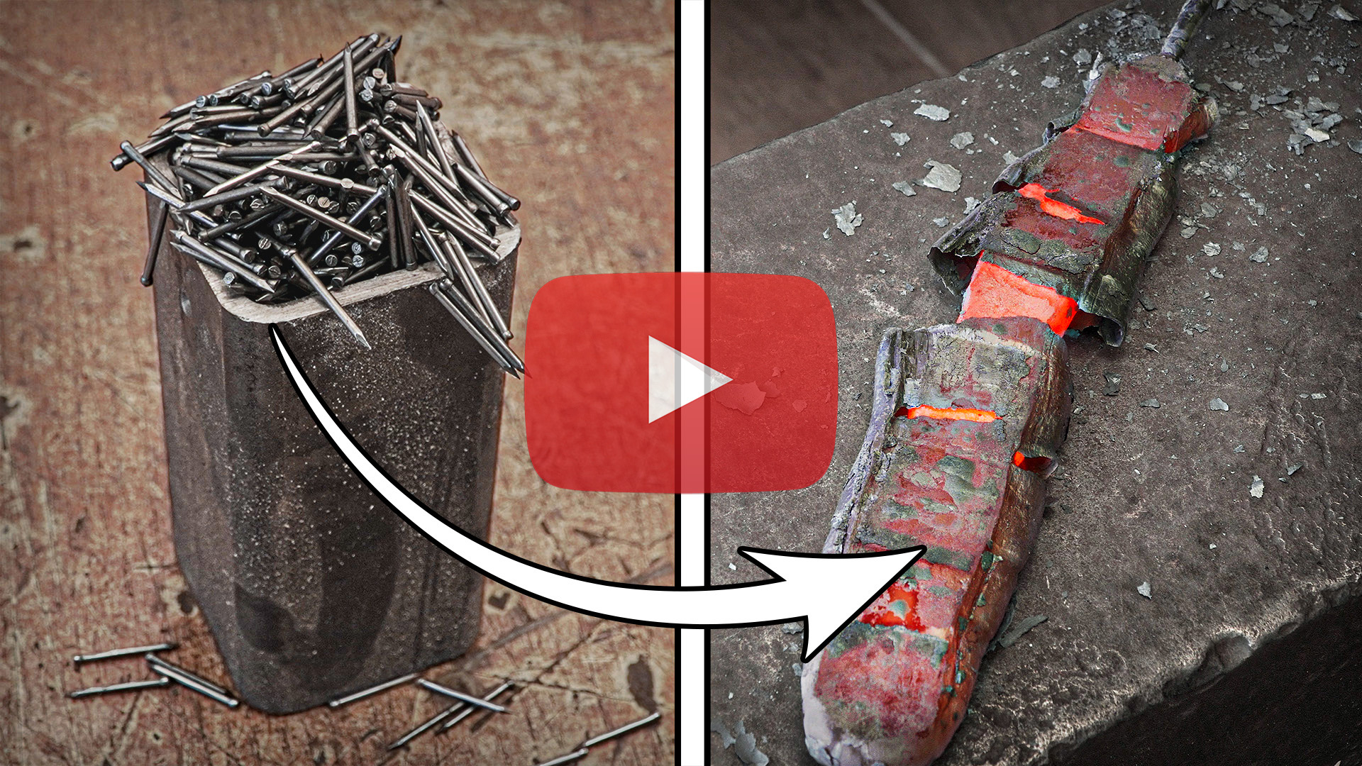 Damascus Steel from Nails – Black Beard Projects