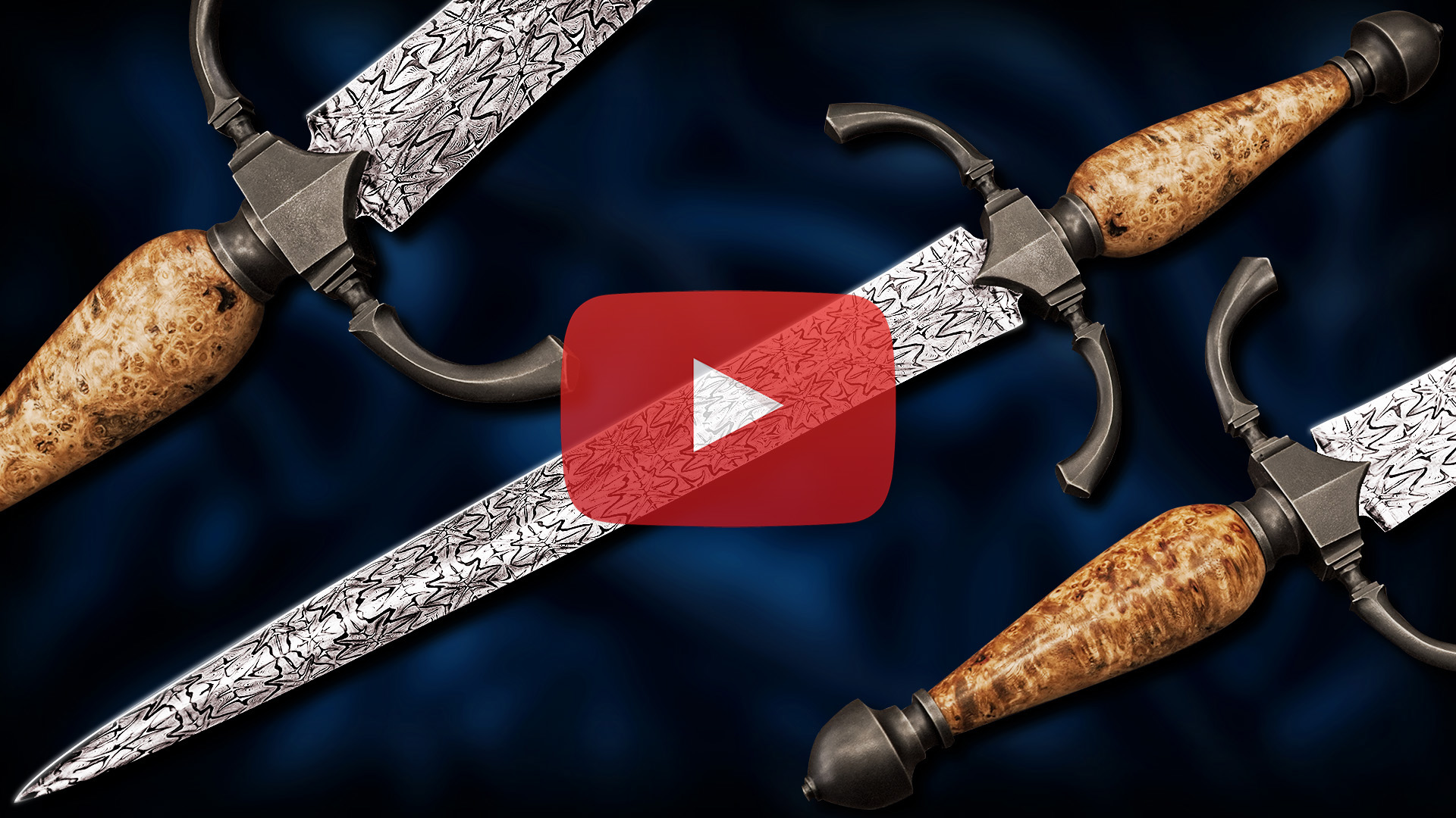 Mosaic Damascus Quillon Dagger – Black Beard Projects