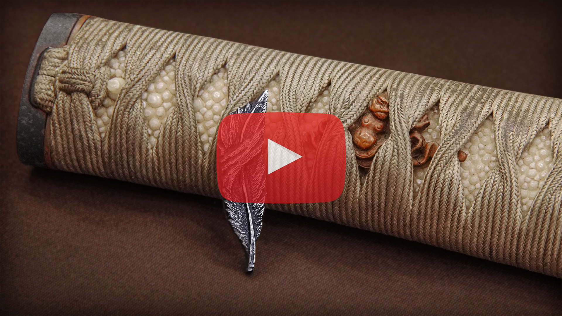 Silver Feather Menuki – Black Beard Projects